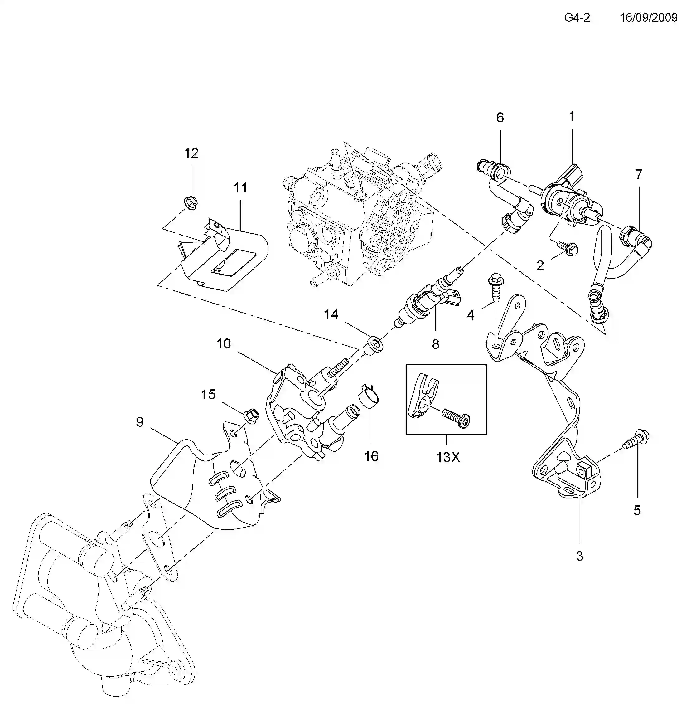 Opel Vivaro A Fuel injector - exhaust manifold / 20dti-m9r-630 turbo ...
