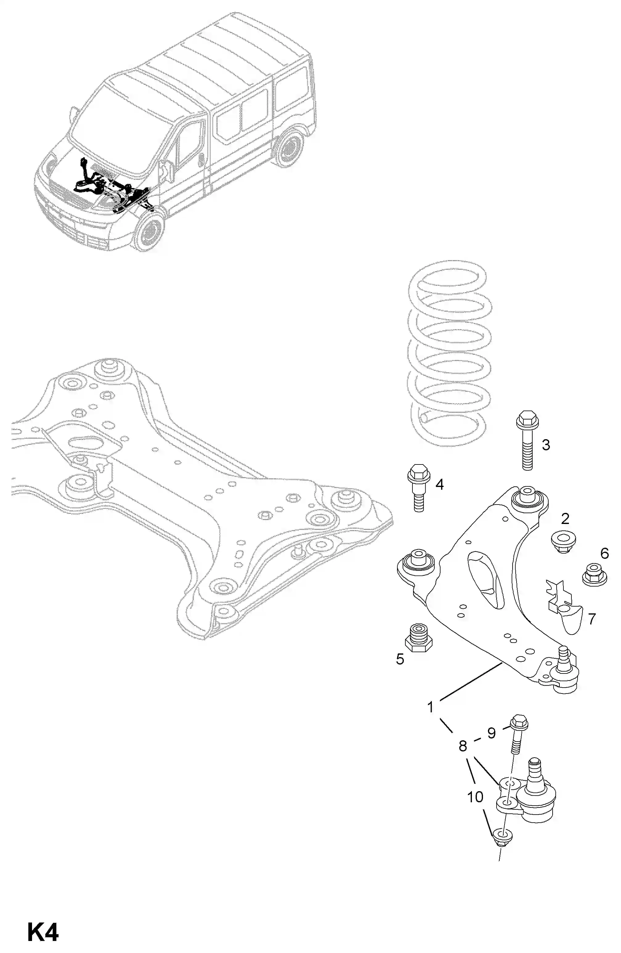 Buy Opel Vivaro A Front suspension arm parts online 2001 - 2014 ...