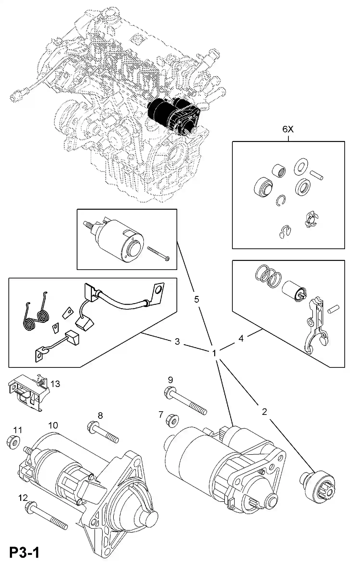 Opel Vivaro A Anlasser (fortsetzung) / 20dti-m9r-630 turbodieselmotor ...