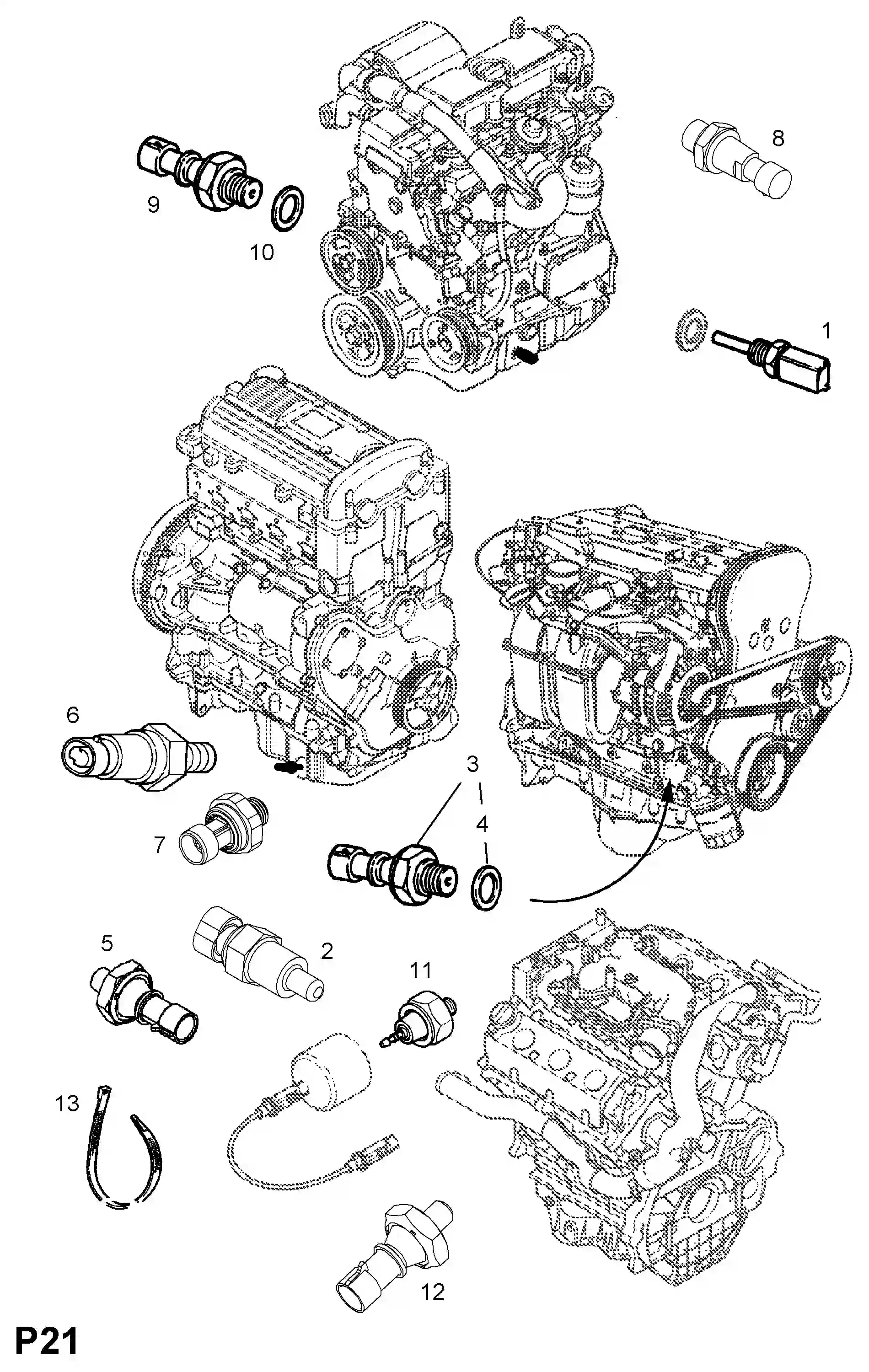 Vauxhall Vectra C Oil temperature sensor / z30dt[ldh] diesel engine ...