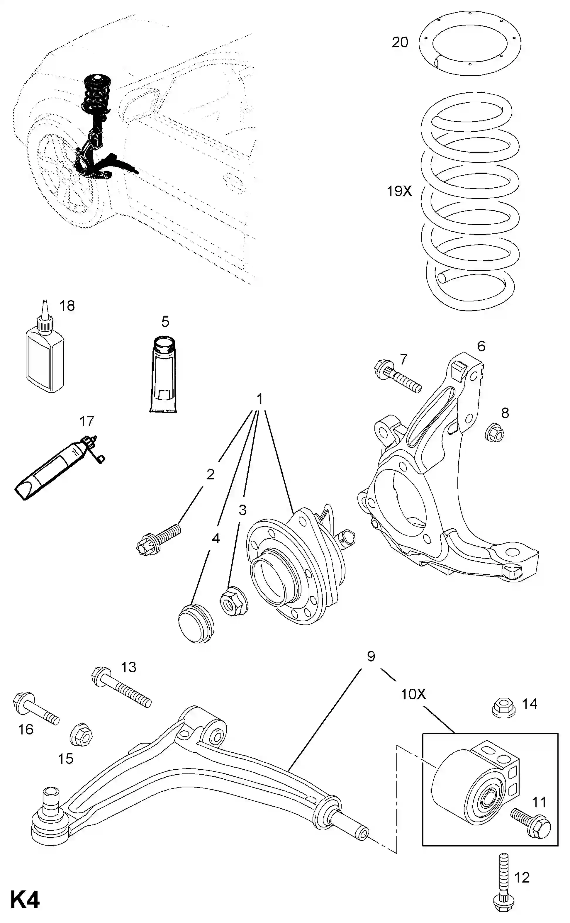 Opel Signum Front springs (please refer to epc news for more ...