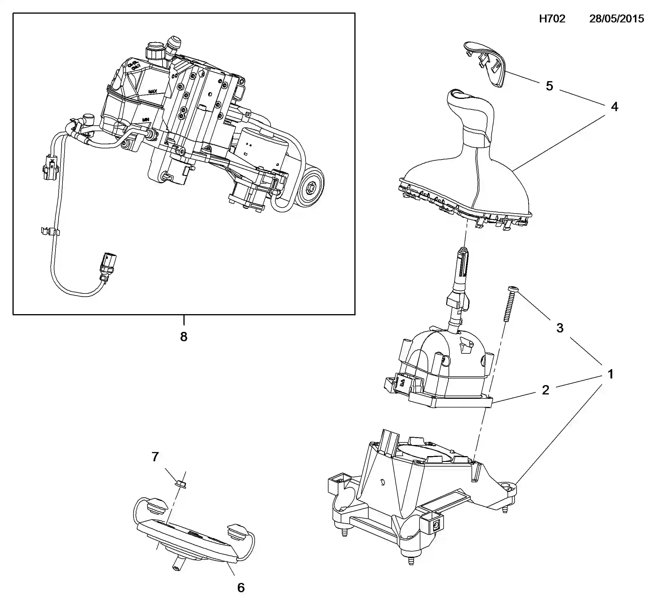 Opel Astra K Gear selector lever Diagram & OEM Parts (2016 - 2021 ...