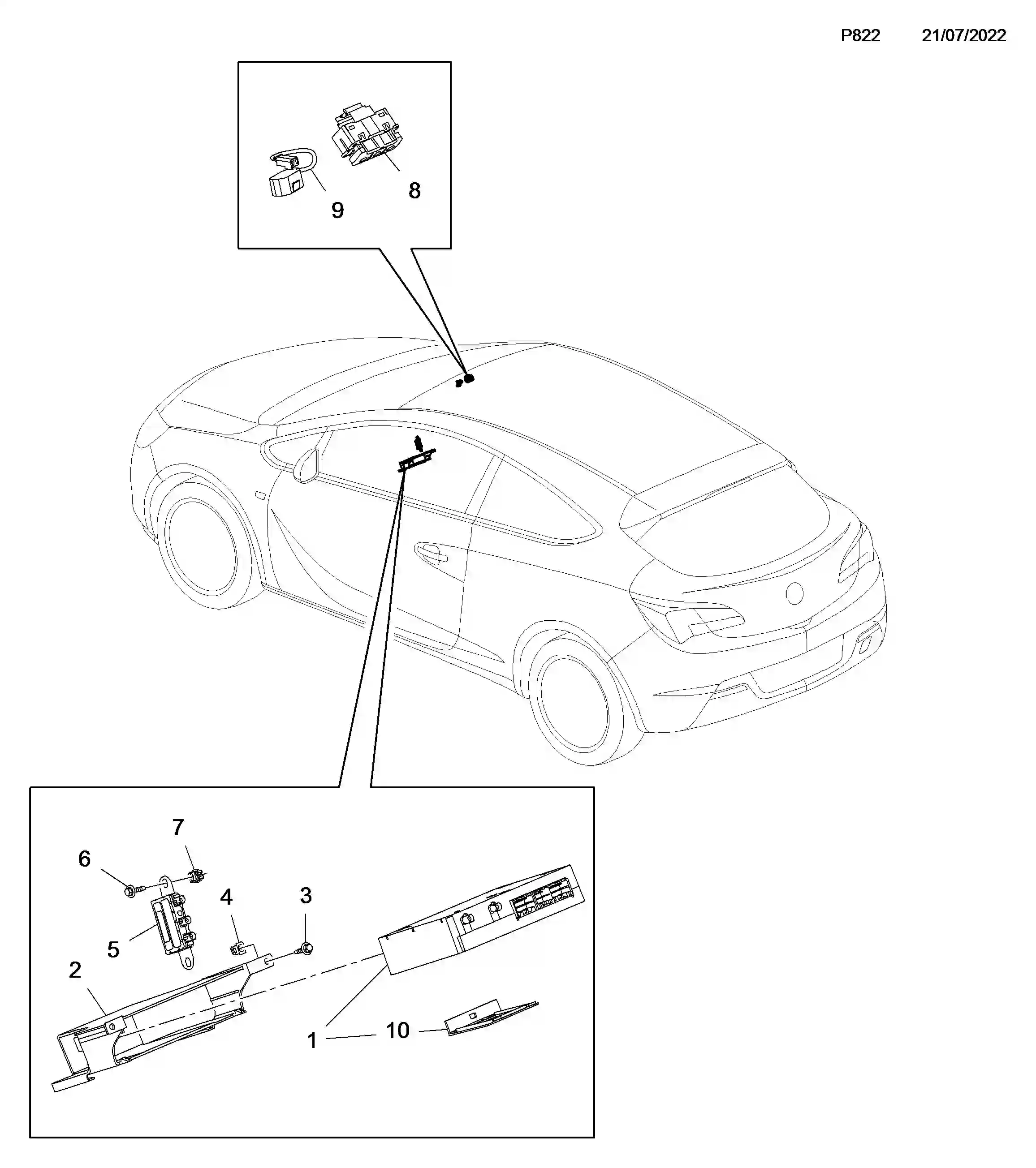 Opel Astra J Era glonass / for era glonass, rpo ui3 parts 2010 - 2021 ...