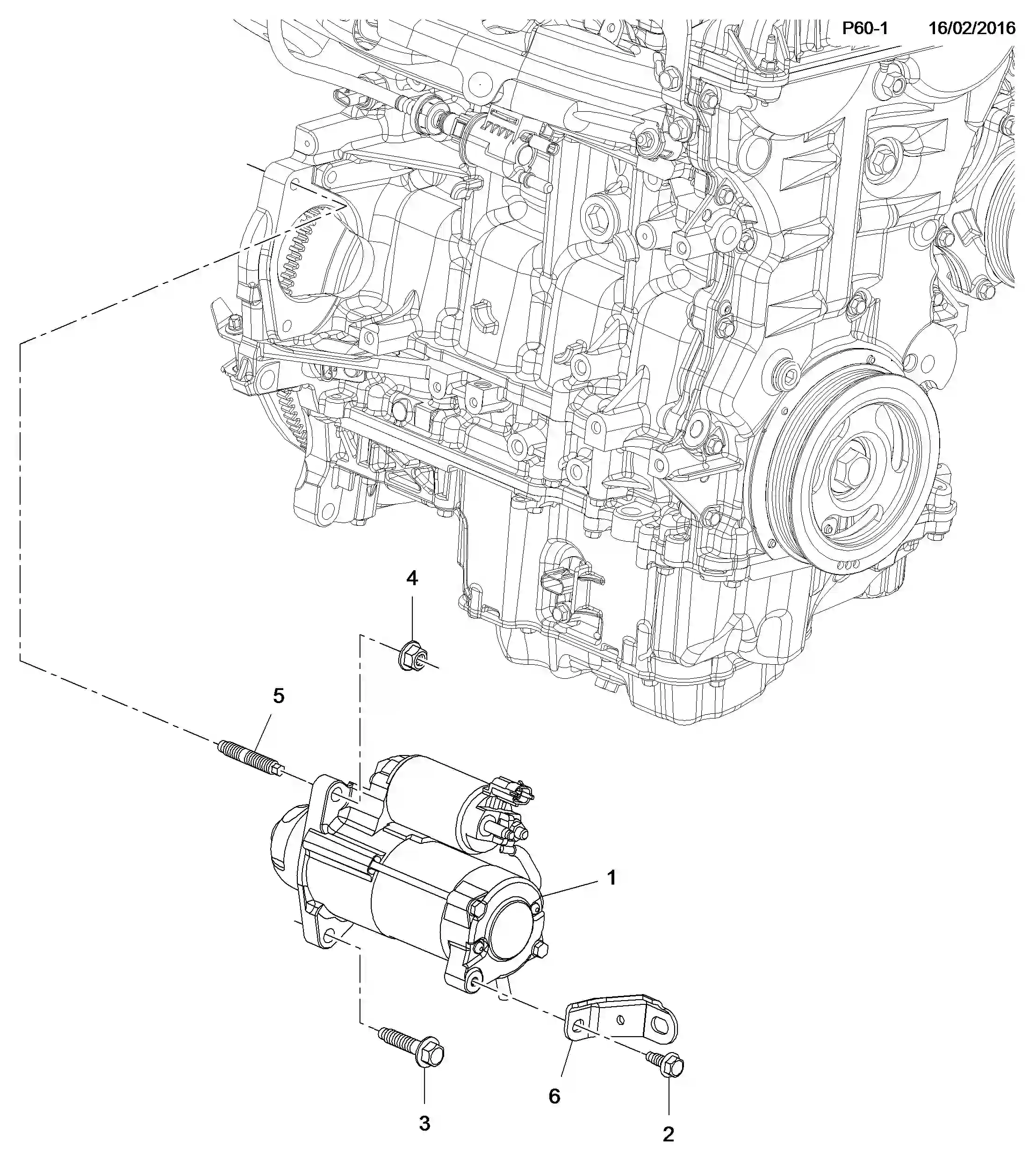 Opel Mokka A Starter / b14xft[le2] petrol engine parts 2013 - 2019 ...