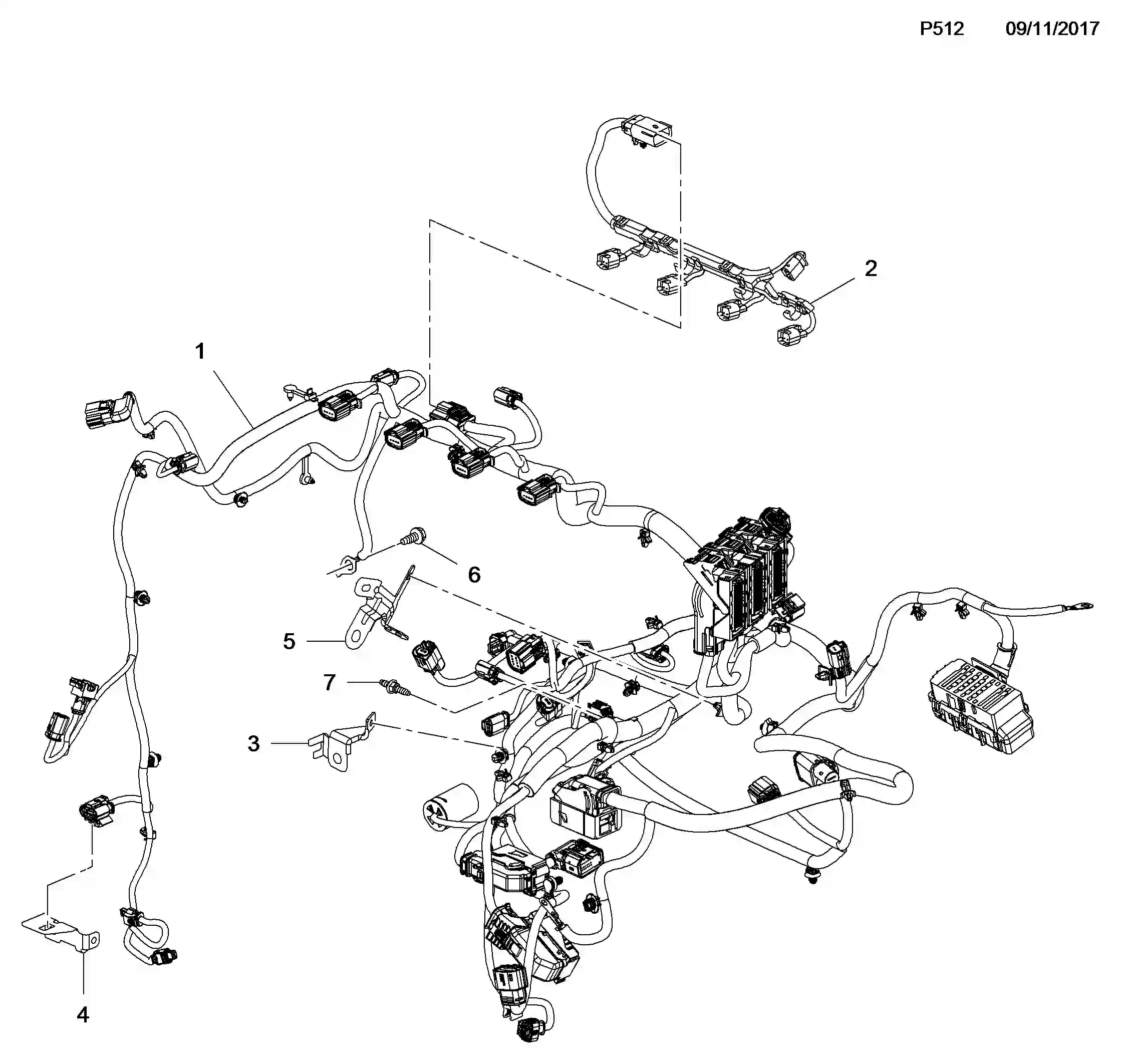 Opel Insignia B Engine wiring harness / b20nft[ltg] petrol engine (fuel ...