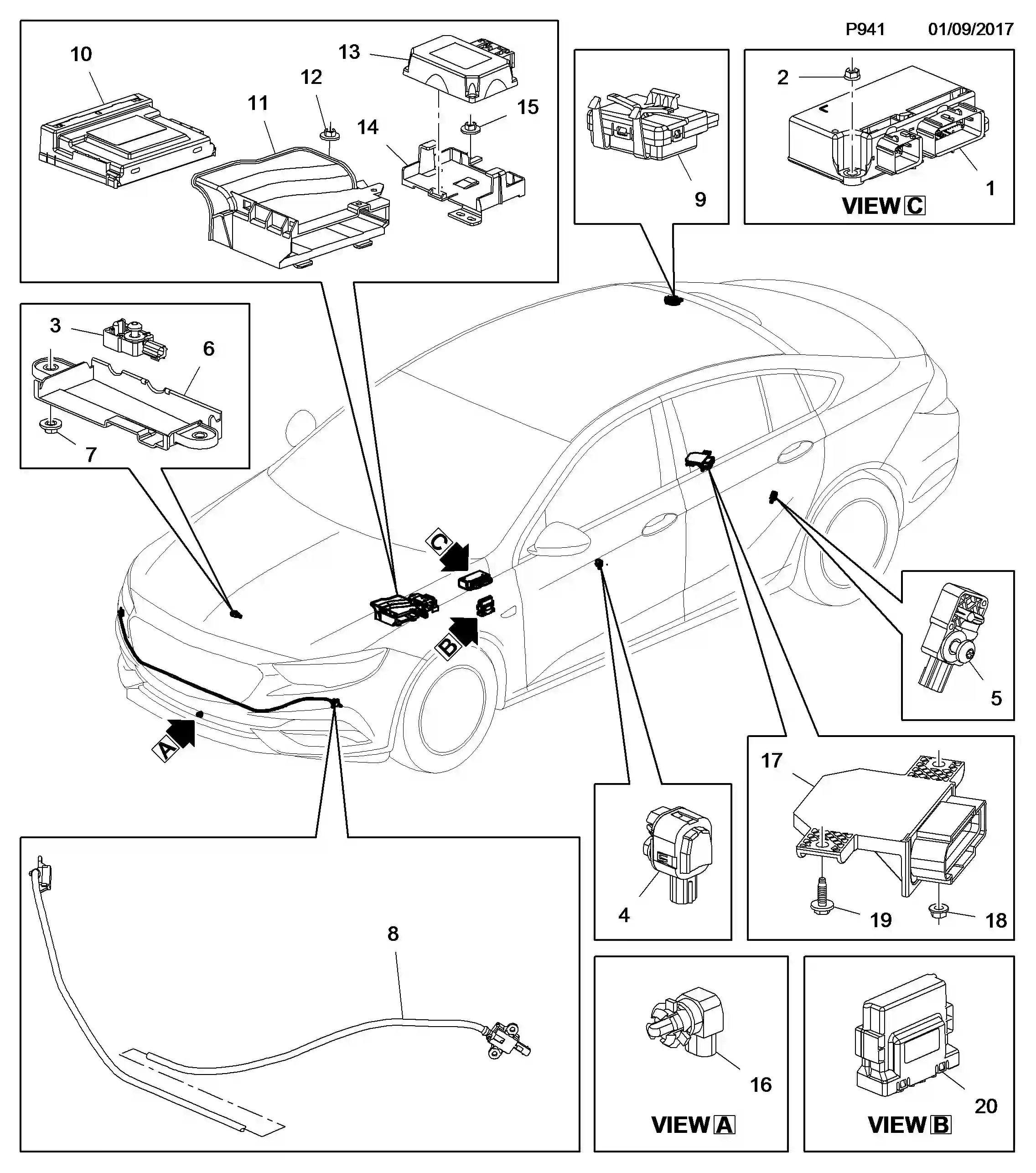 Opel Insignia B Serial data gateway module parts 2018 - 2021 | EPC5 Global
