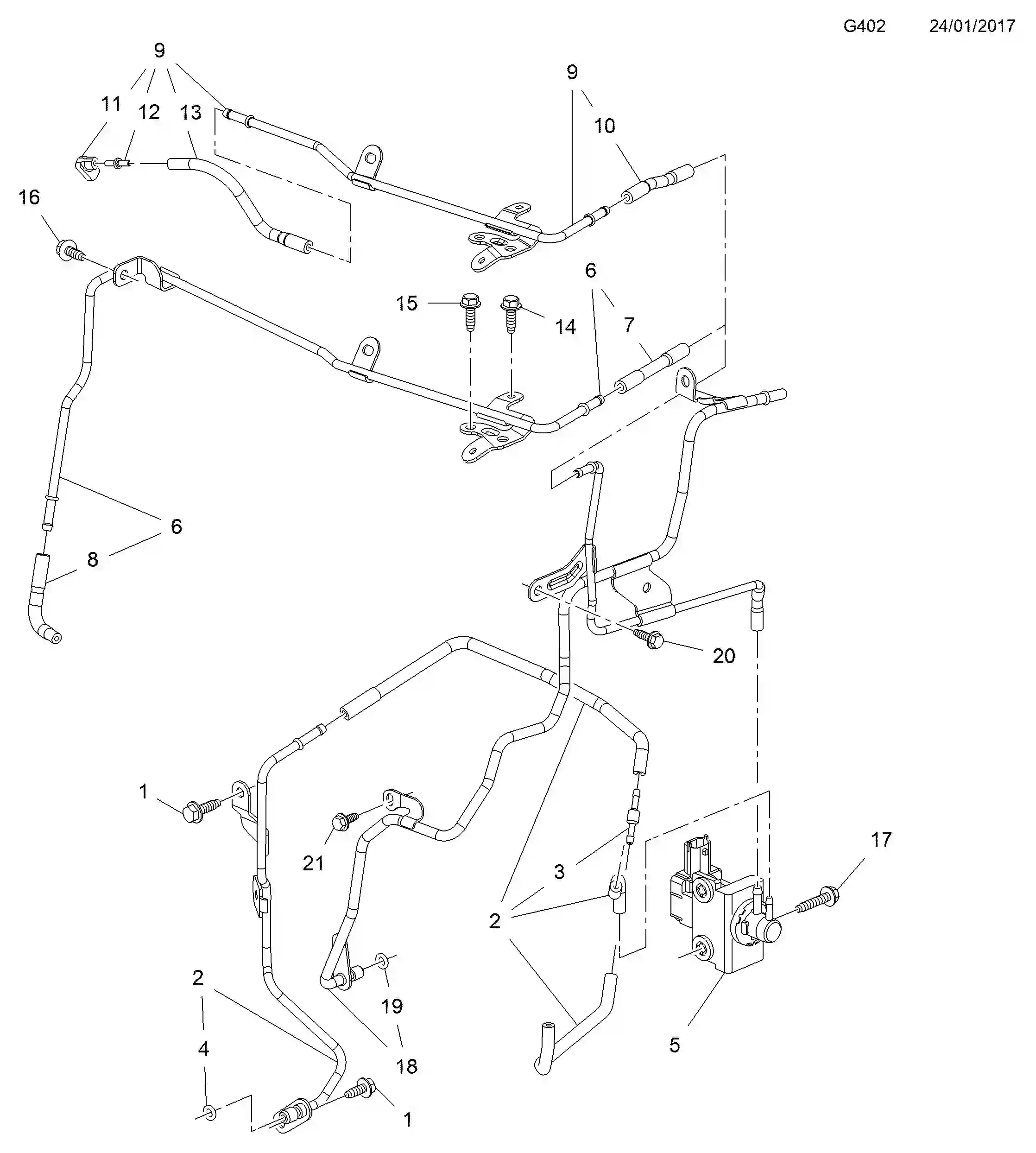 Opel Insignia B Turbocharger vacuum system parts 2018 - 2021 | EPC5 Global