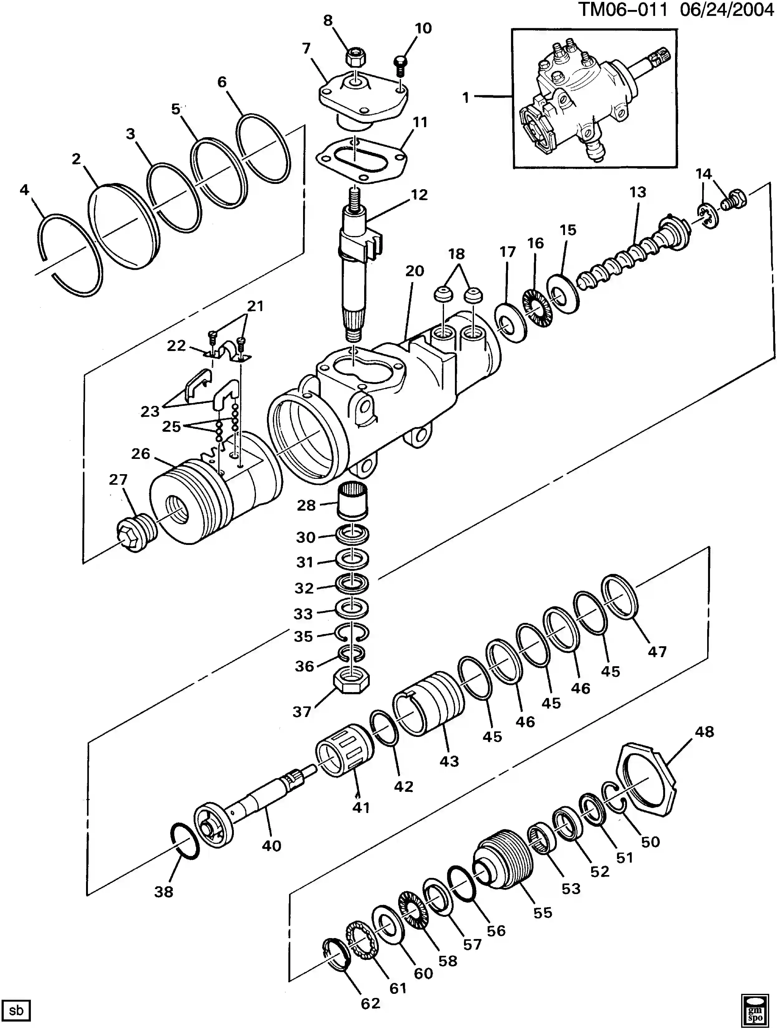 Chevrolet Astro 1st/2nd Generations Steering gear asm/power 部品 1985 ...