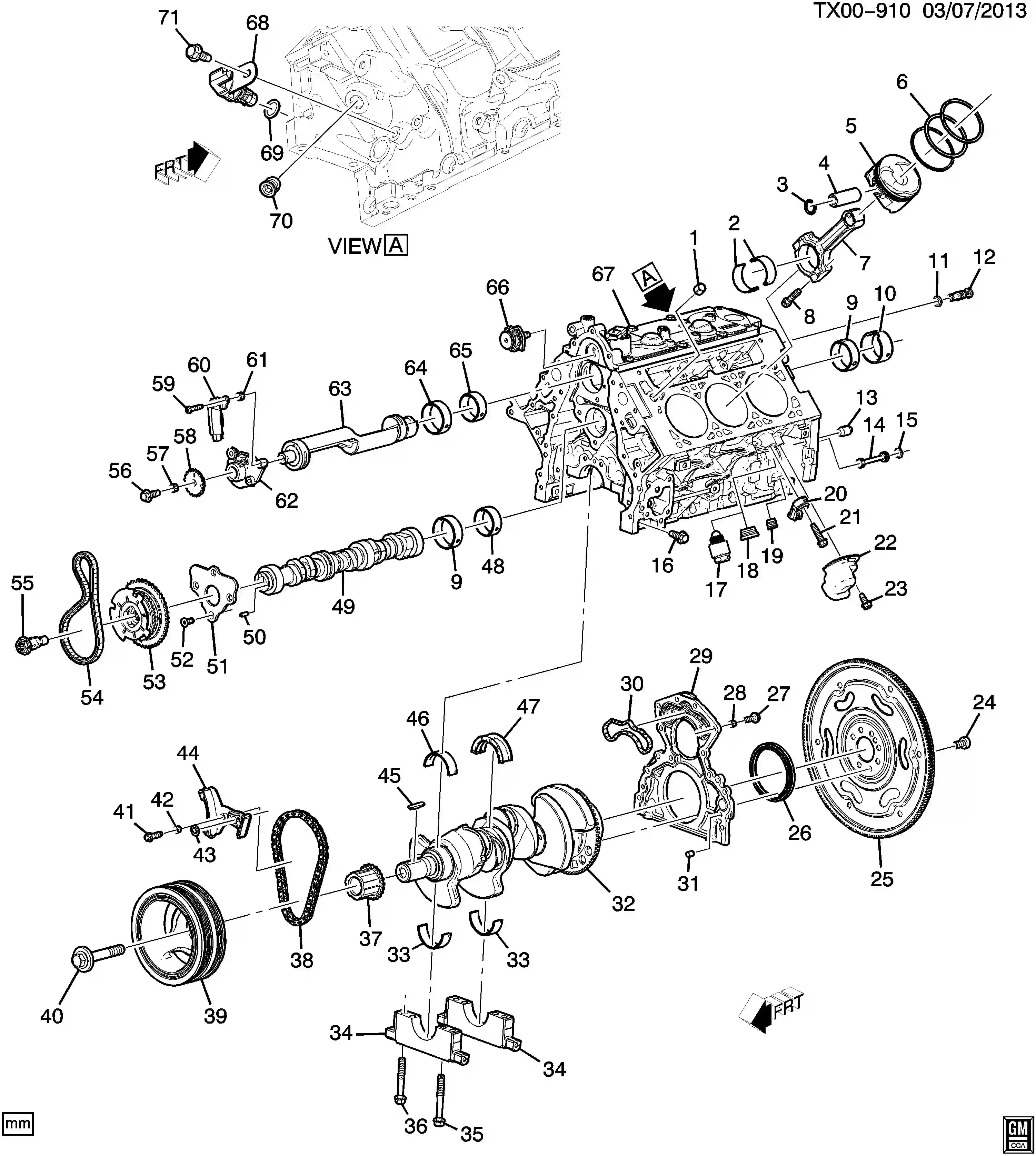 Buy Chevrolet Cheyenne 4th Generation Engine asm-4.3l v6 part 1 ...