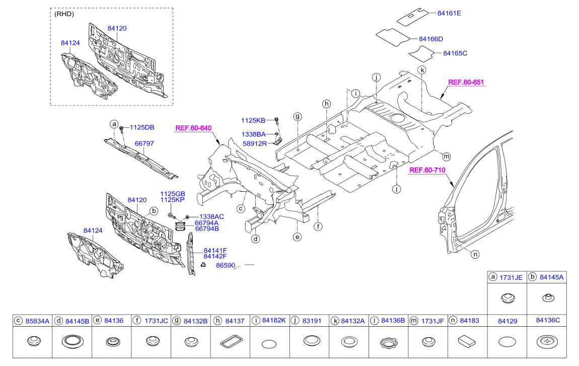 Hyundai i10 PA Isolation pad & plug piezas 2007 - 2010 | EPC Global