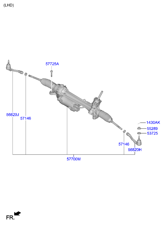 Hyundai Ioniq 6 Power steering gear box parts 2023 - 2025 | EPC Global