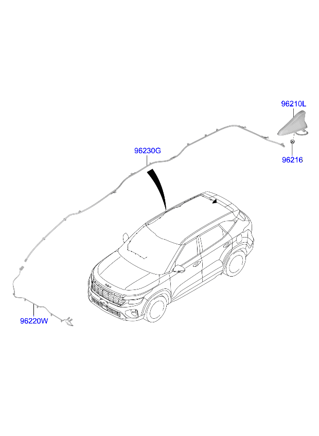 Kia Seltos SP2 Facelift Antenna parts 2023 - 2024 | EPC Europe