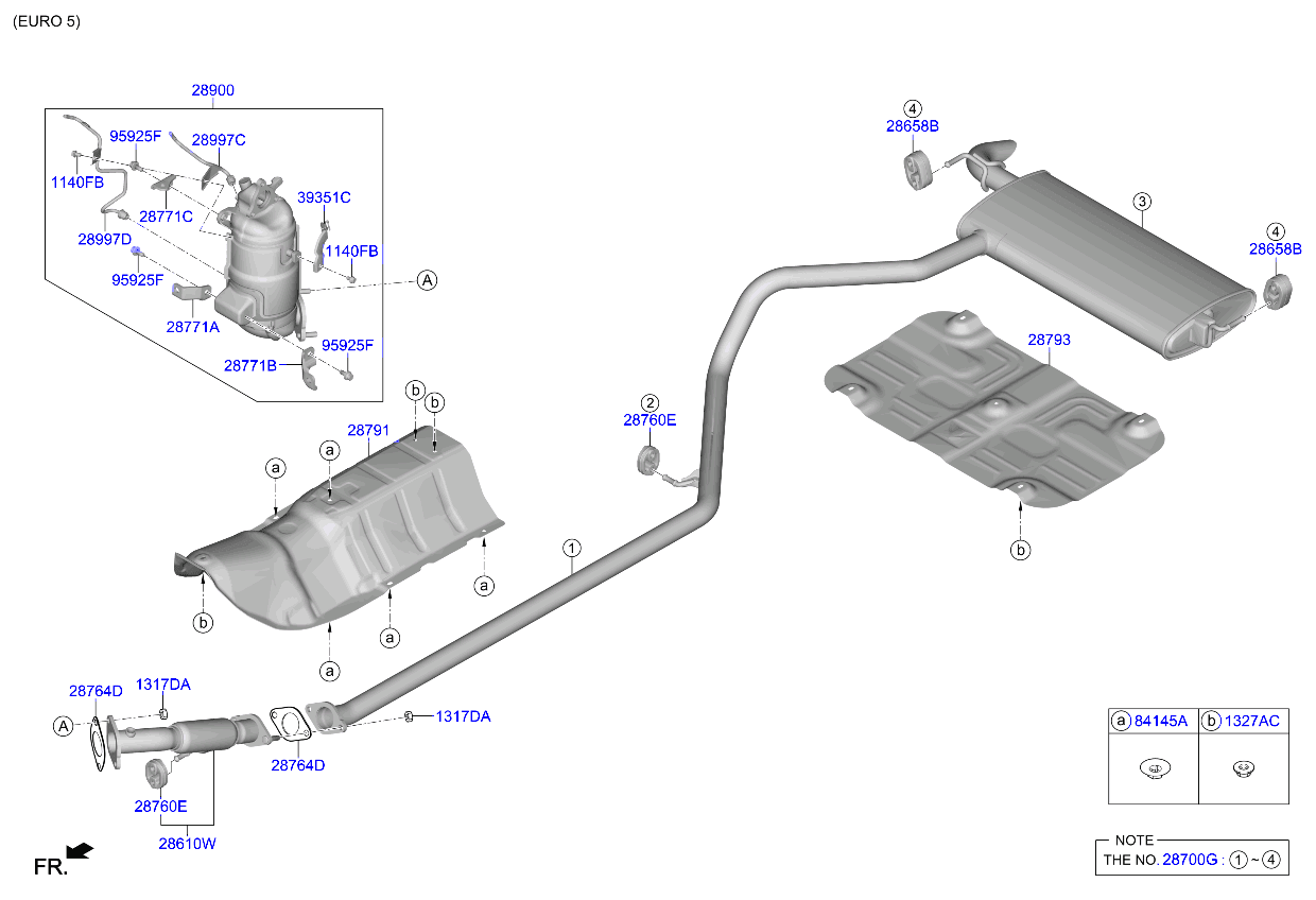 Buy Kia Seltos SP2 Muffler & exhaust pipe parts online 2019 - 2024 ...