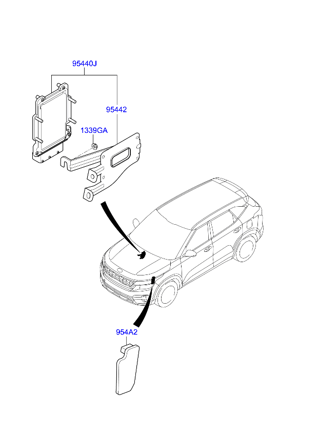 Kia Seltos SP2 Transmission control unit parts 2019 - 2023 | EPC Middle ...