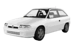 Opel Astra F Rear view mirror Diagram & OEM Parts (1992 - 1998 Global ...