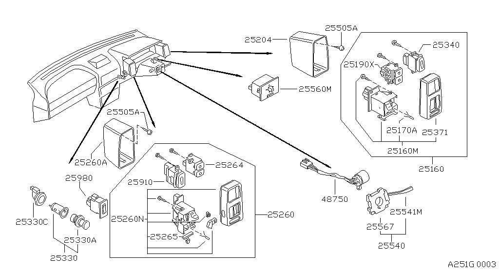 Nissan Pulsar N13 Switch parts 1986 - 1990 | EPC Australia