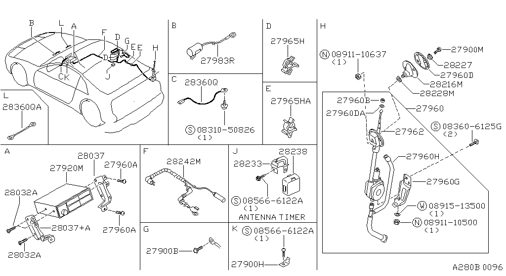 Nissan 300ZX Z32 Audio & visual parts 1990 - 1996 | EPC Europe