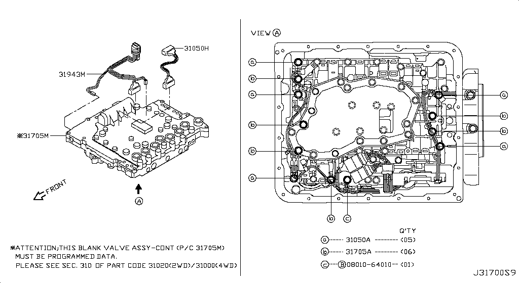 Nissan Armada TA60 Control valve (atm) parts 2004 - 2017 | EPC Global