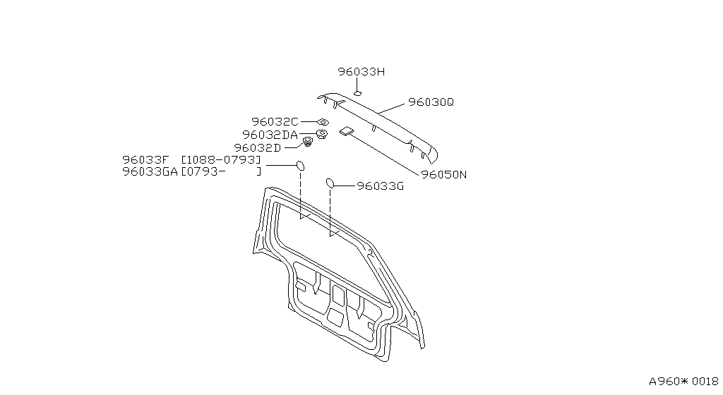 Buy Nissan Prairie M11 Air spoiler Parts Online 1988 - 1994 — Global | 7zap