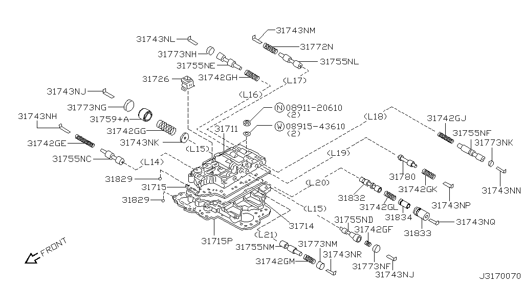 Nissan Pulsar N16 Control valve (atm) parts 1999 - 2011 | EPC Global