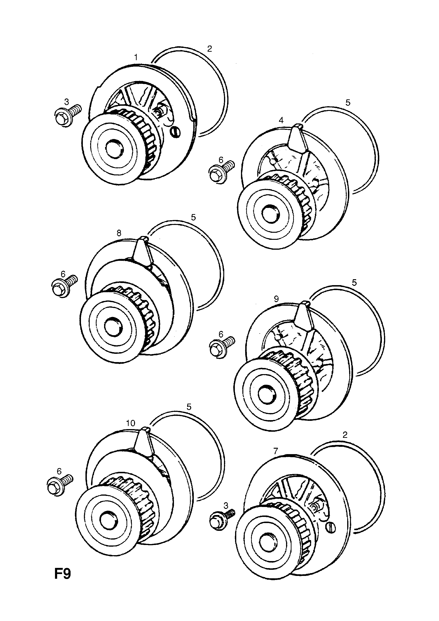WATER PUMP AND FITTINGS [18E[LV6],18SE[LV6] PETROL ENGINES] OPEL ASCONA-C