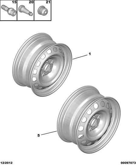 WHEELS for Peugeot 308 308 (T9)