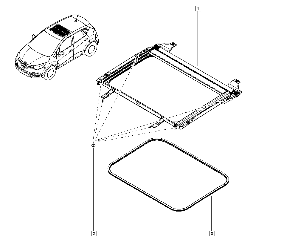 Buy Renault Captur 1st Generation Sunroof Parts Online 2012 - 2017 ...