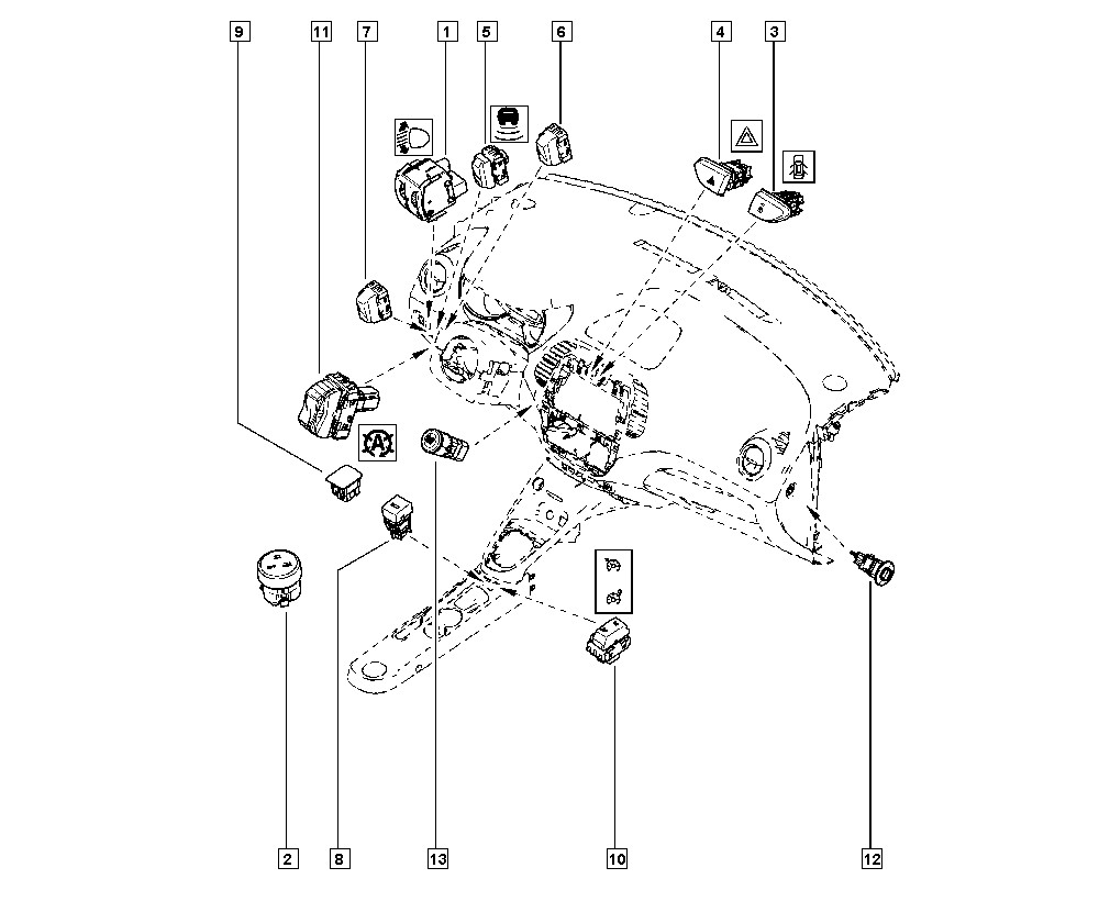 Switches for Renault Captur Captur
