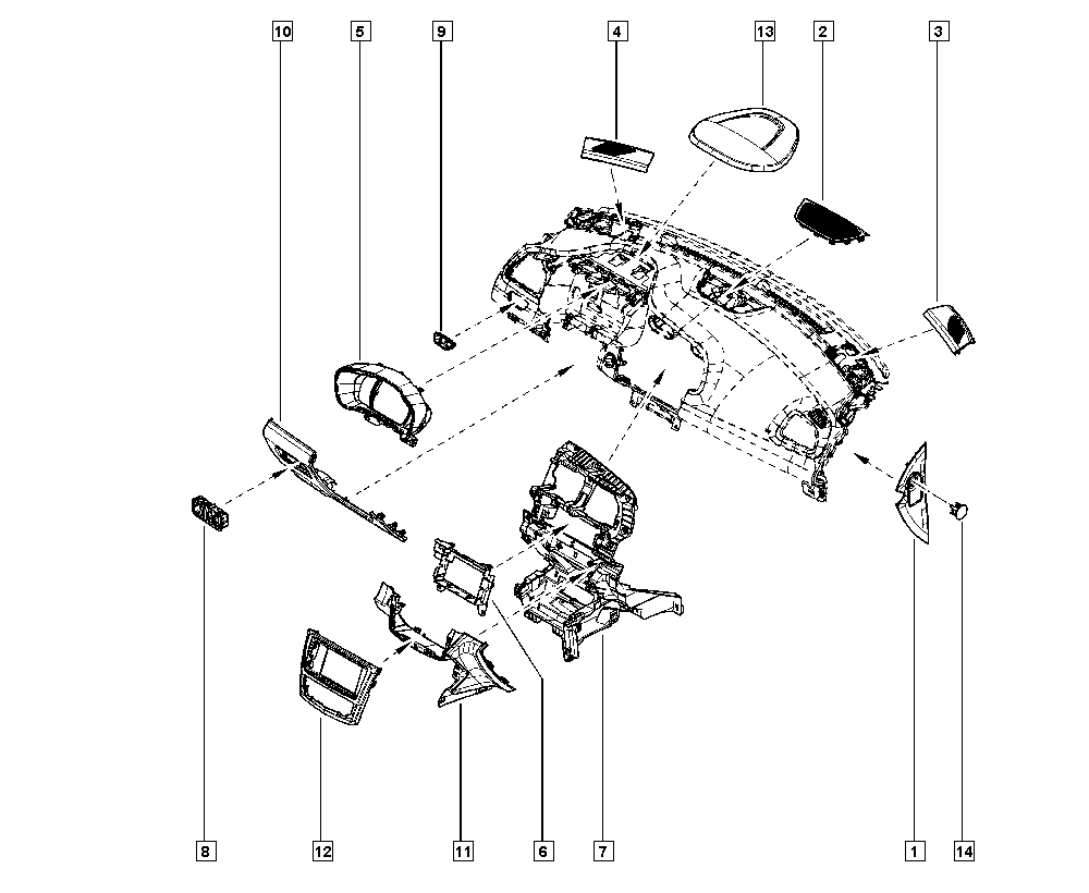 Dashboard for Renault Kadjar Kadjar