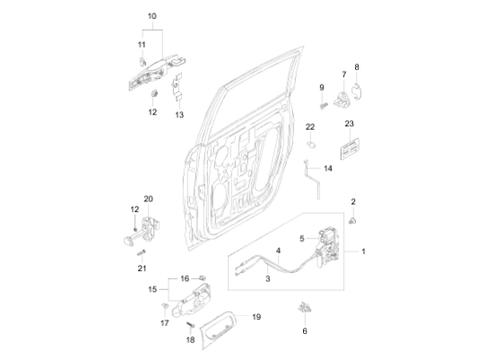 SsangYong Rodius/Stavic 1st Generation Rear door opening system parts ...
