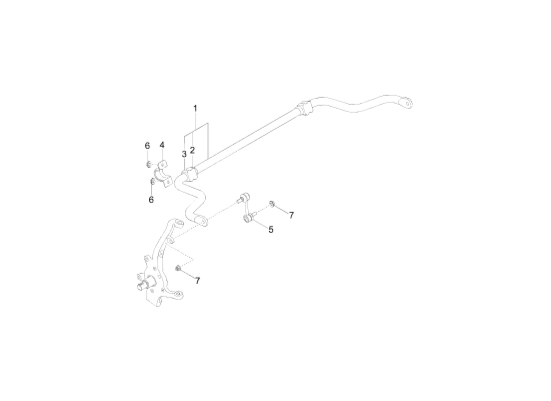 SsangYong Musso Q200/Q211 Front stabilizer bar parts 2018 - 2021 | EPC Asia