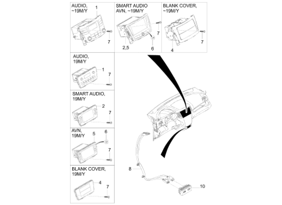 SsangYong Tivoli XLV Audio & avn system - interior parts 2015 - 2019 ...