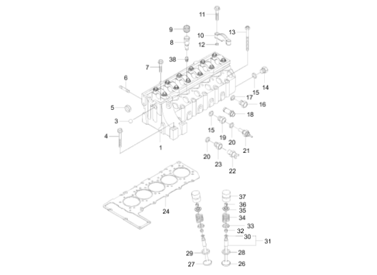 SsangYong Rexton Y200 Cylinder head & gasket kit(om600) parts 2001 ...