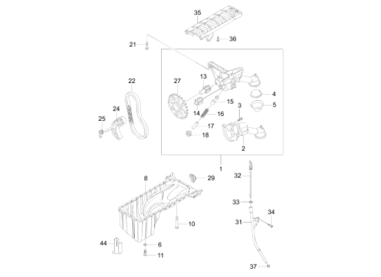 SsangYong Rexton Y250 1st Facelift Oil pan & pump(d20,d27) parts 2006 ...
