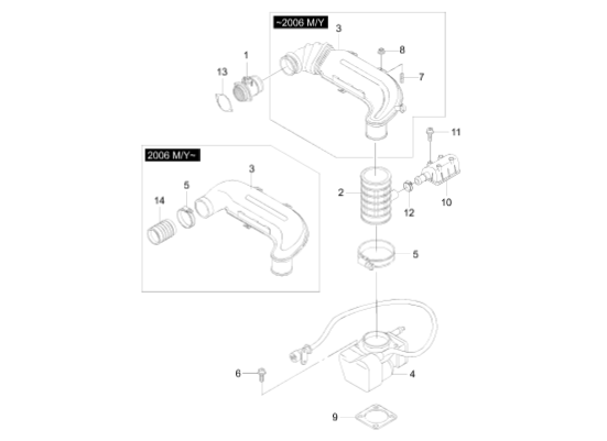 SsangYong Rexton Y200 Air intake system(e28,e32) parts 2001 - 2005 ...