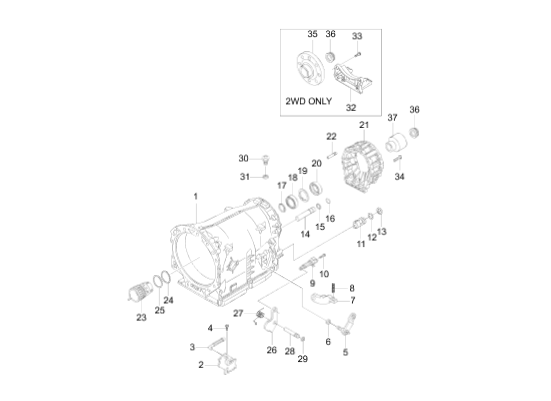 SsangYong Rexton Y200 Transmission housing(dc 5a/t) parts 2001 - 2005 ...