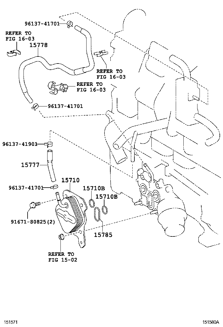 ENGINE OIL COOLER TOYOTA COROLLA [ADE150,NDE150,NRE150,ZRE151,ZZE150 ...