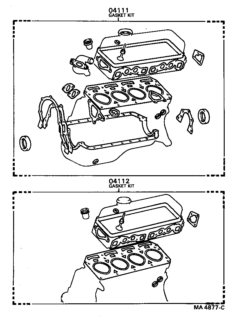 ENGINE OVERHAUL GASKET KIT TOYOTA COROLLA [KE70,AE71,TE7#,CE70] (EUROPE)
