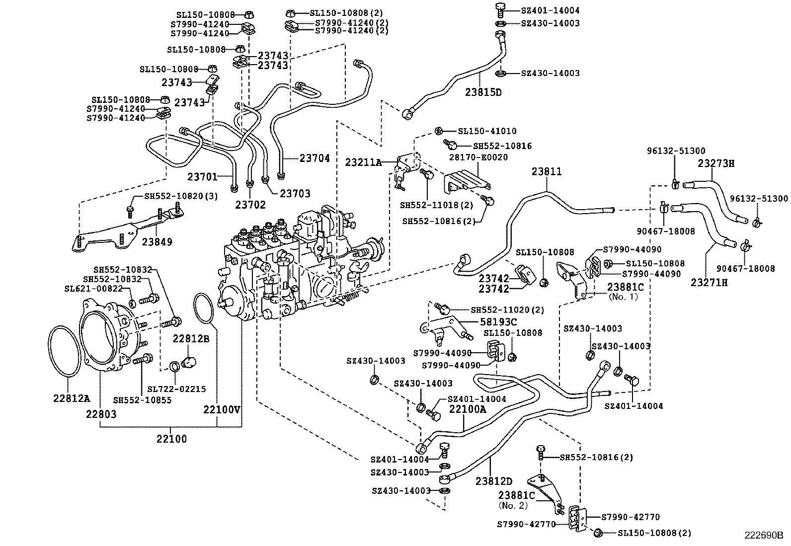INJECTION PUMP ASSEMBLY TOYOTA DYNA [WU700,710,720,XZU710,720,730 ...