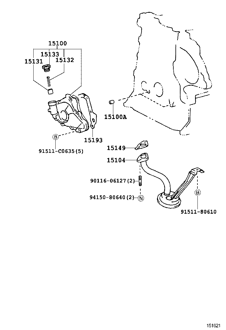 ENGINE OIL PUMP TOYOTA COROLLA [ZRE14#,ZZE14#] (NORTH AMERICA)