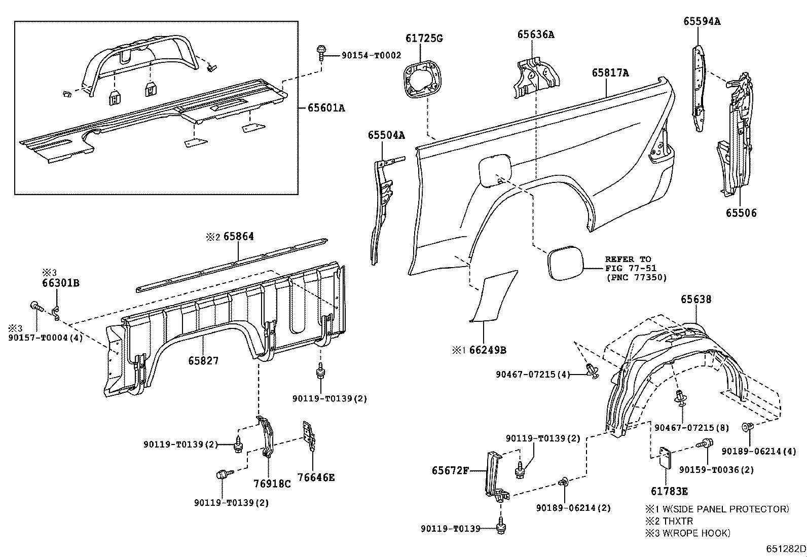 REAR BODY SIDE PANEL TOYOTA HILUX [GGN1##,GUN1##,KUN1##,LAN125,TGN1 ...