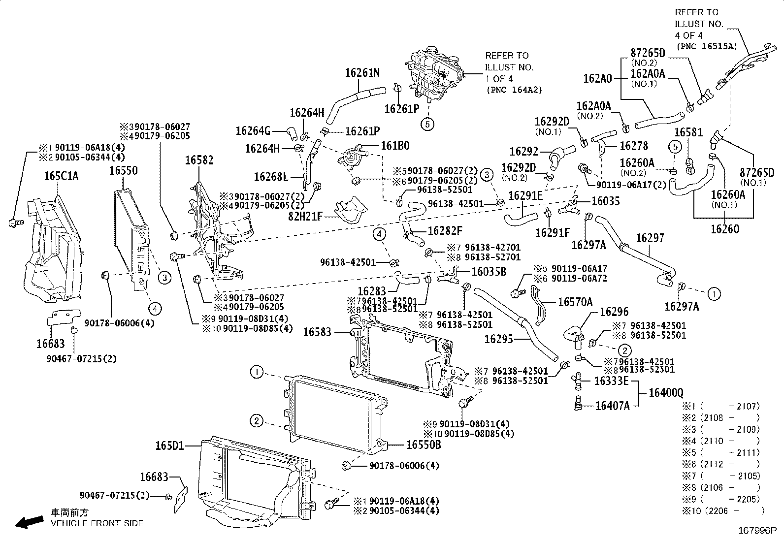 Toyota Land Cruiser J300 Radiator & water outlet intercooler cooling ...
