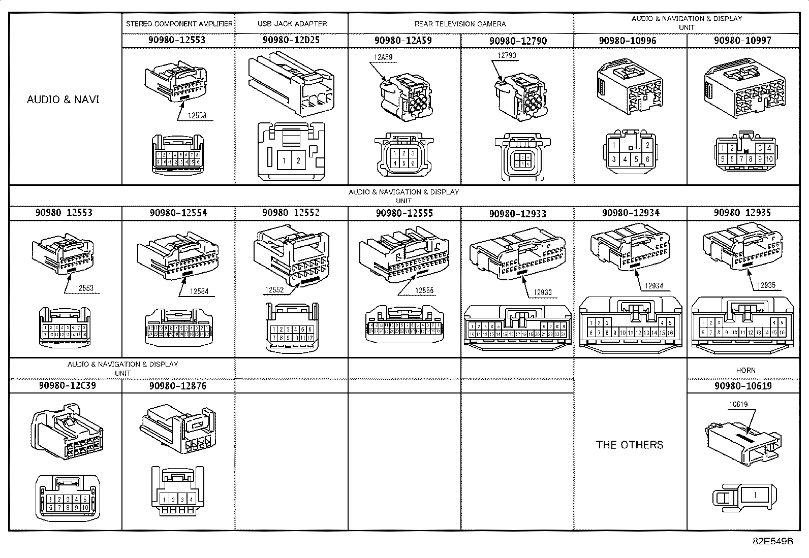 Toyota Land Cruiser J300 Wiring & clamp connector 2/2 illust no.12 of12 ...