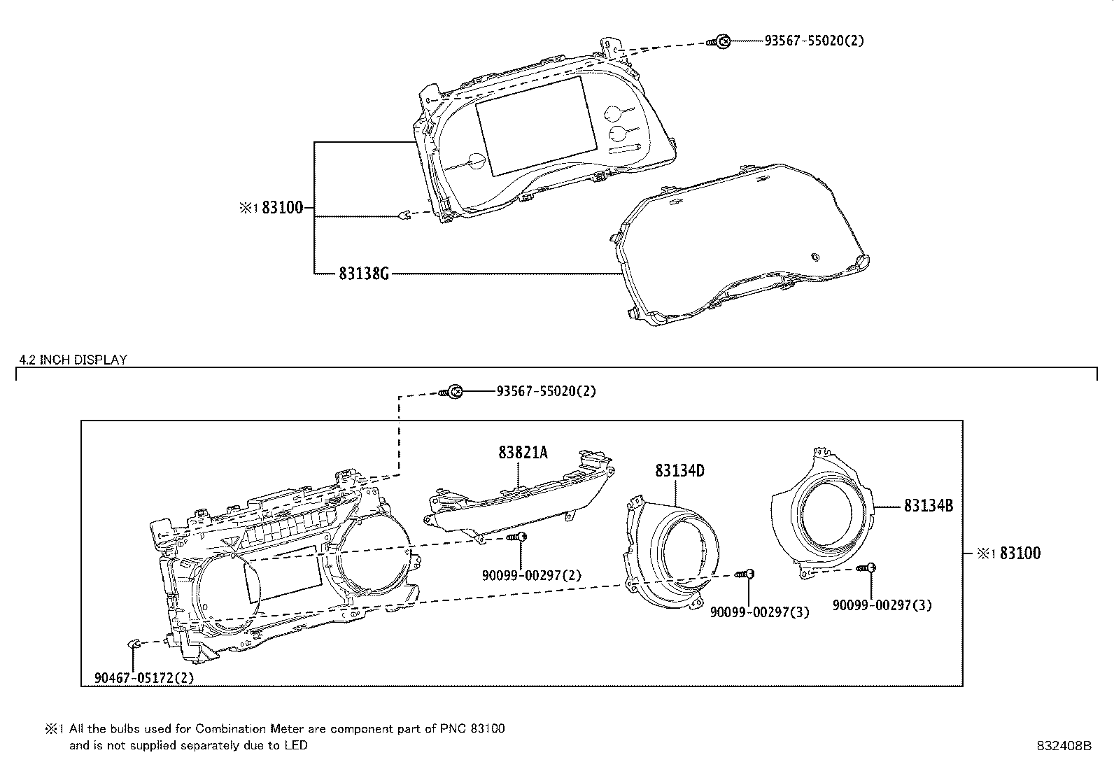 Toyota Yaris Cross XP210 Meter combination meter illust no. 1 of 2 ...