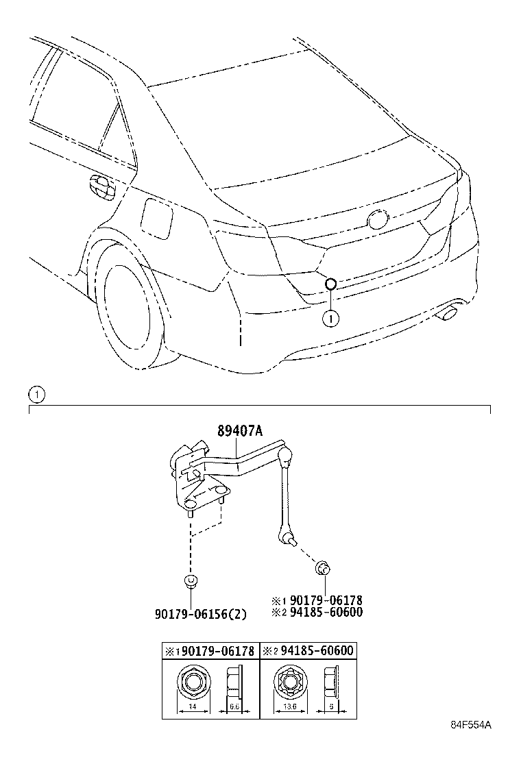 Buy Toyota Camry XV50 Electronic height control parts online 2011 - 2020 — Asia and middle east ...