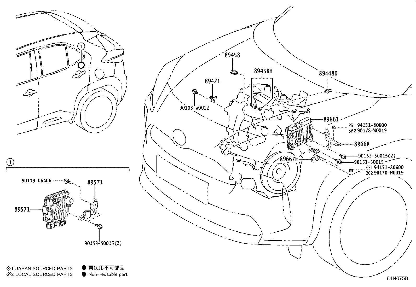 Toyota Yaris Cross XP210 Electronic fuel injection system 部品 2020 ...