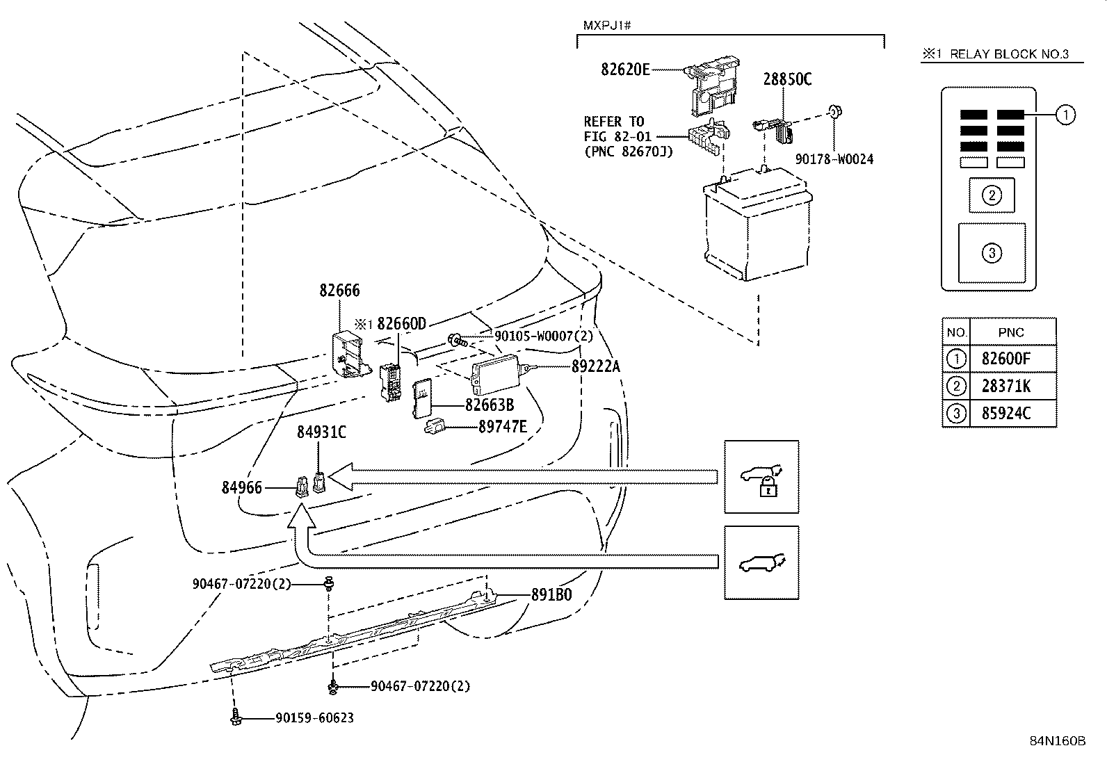 Toyota Yaris Cross XP210 Switch & relay & computer floor & back door 2/ ...