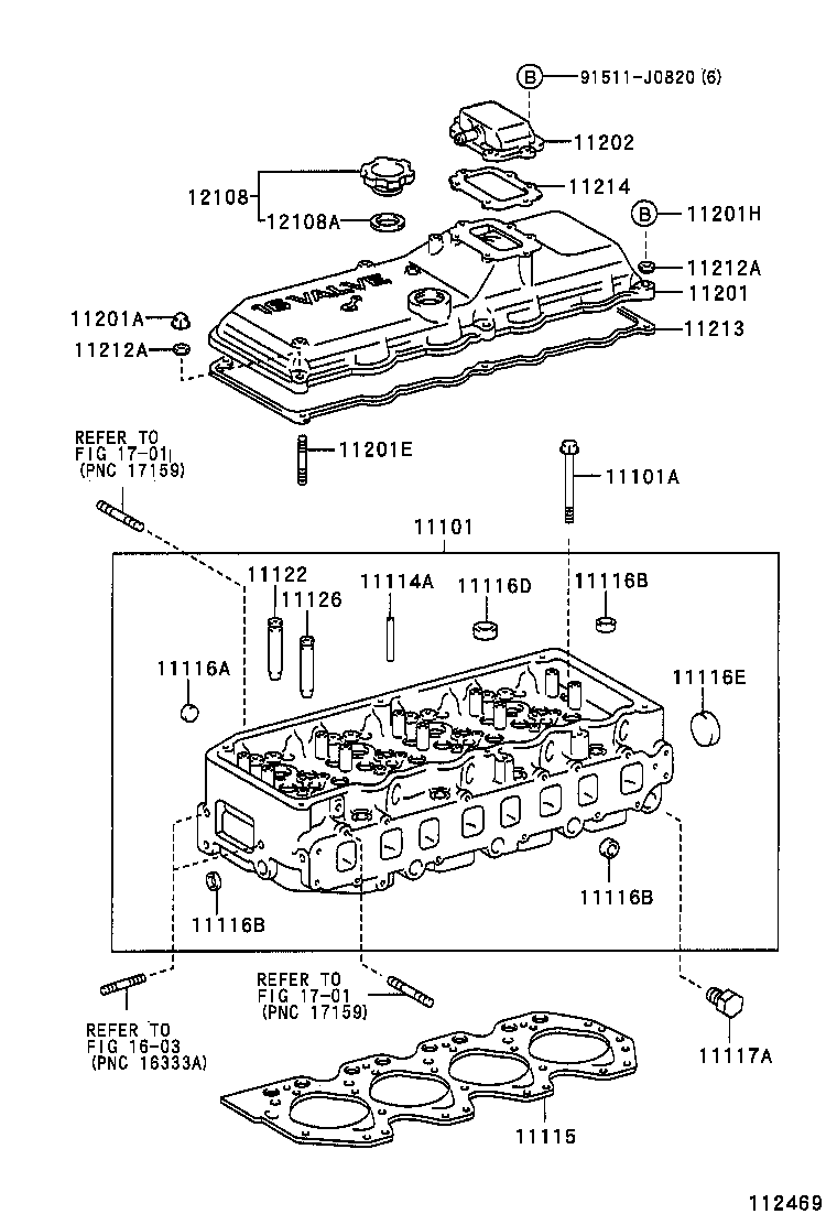 Toyota Dyna U300/U400 Cylinder head parts 1999 - 2025 | EPC Asia and ...