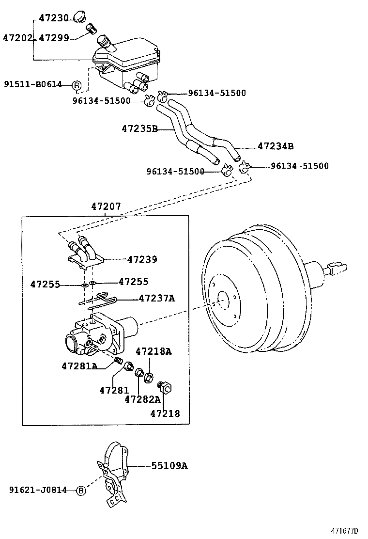 Toyota Dyna U300/U400 Brake master cylinder parts 1999 - 2025 | EPC ...