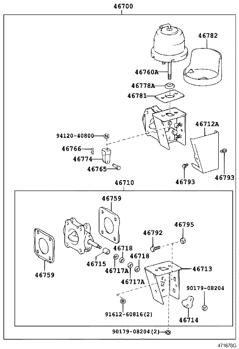 Toyota Dyna U300/U400 Exhaust brake & vacuum cylinder Diagram & OEM ...